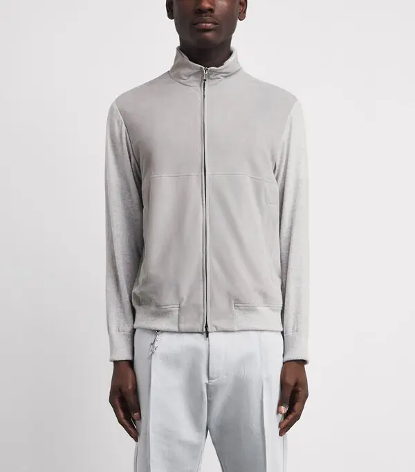 Paul & Shark Suede Bomber Jacket