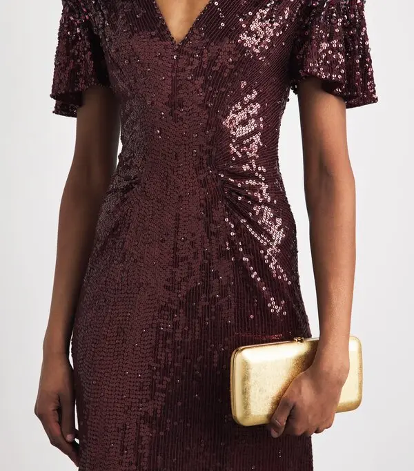 Jenny Packham Sequinned Gown - Red