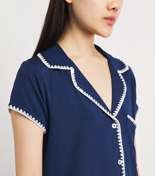 Eberjey Short-sleeve Frida Pyjama Set - Navy
