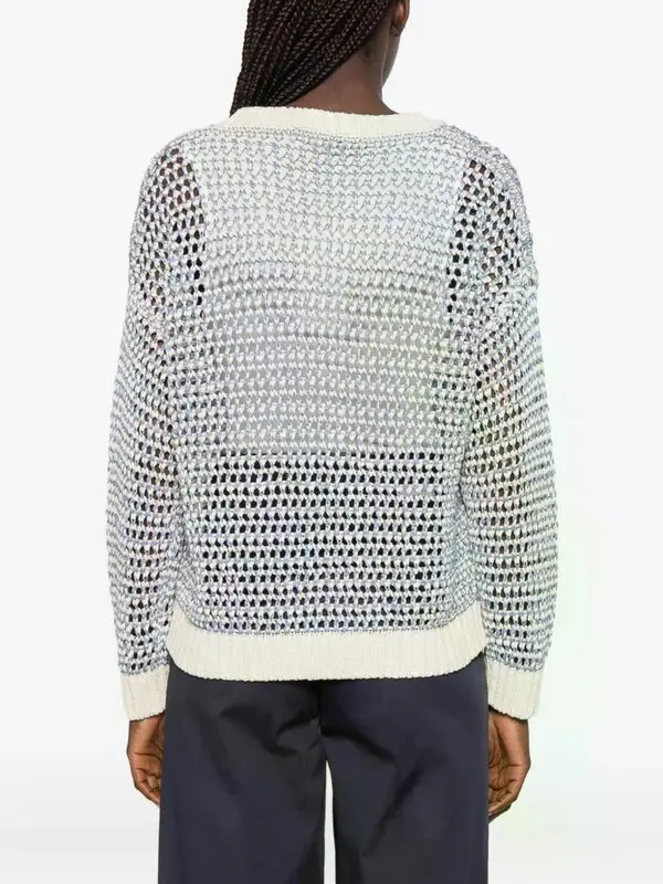 Max Mara Donirika Open-knit Crew Neck Sweater