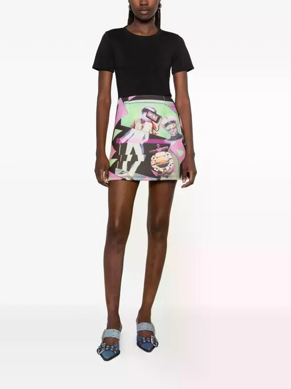 The Artistylist Graphic Print A-line Dress - Pink