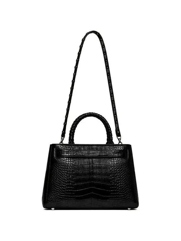 John Richmond Croc-effect Tote Bag With Braided Handles