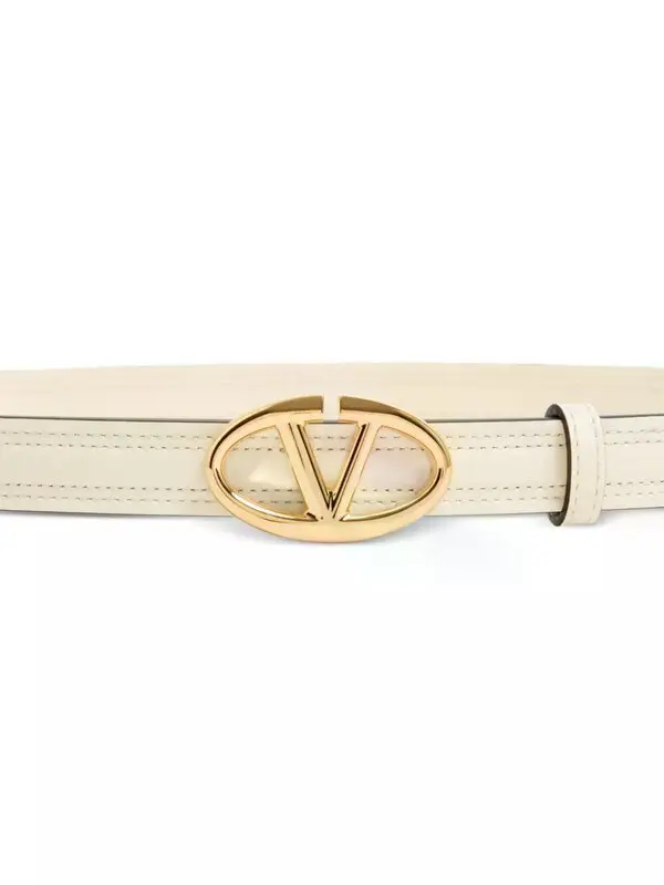 Valentino Garavani Vlogo Signature Belt - White