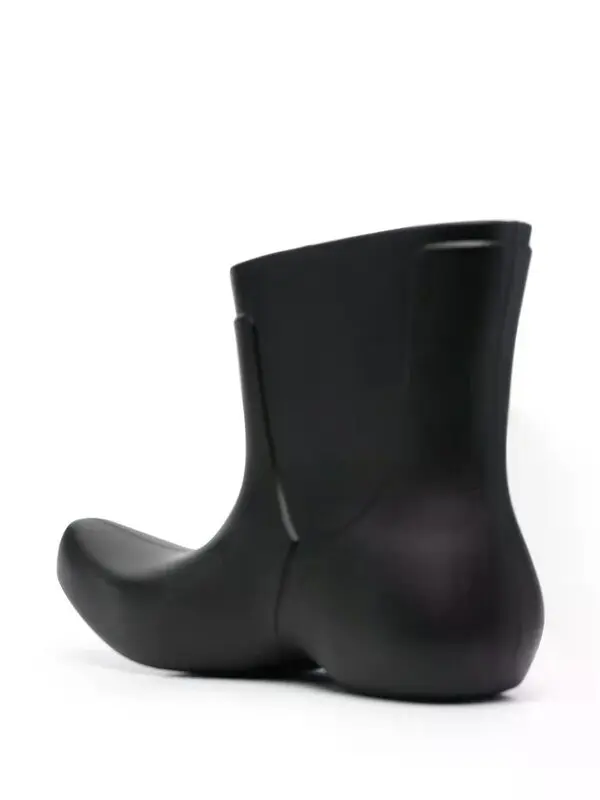 Balenciaga Embossed Logo Curved Toe Boots