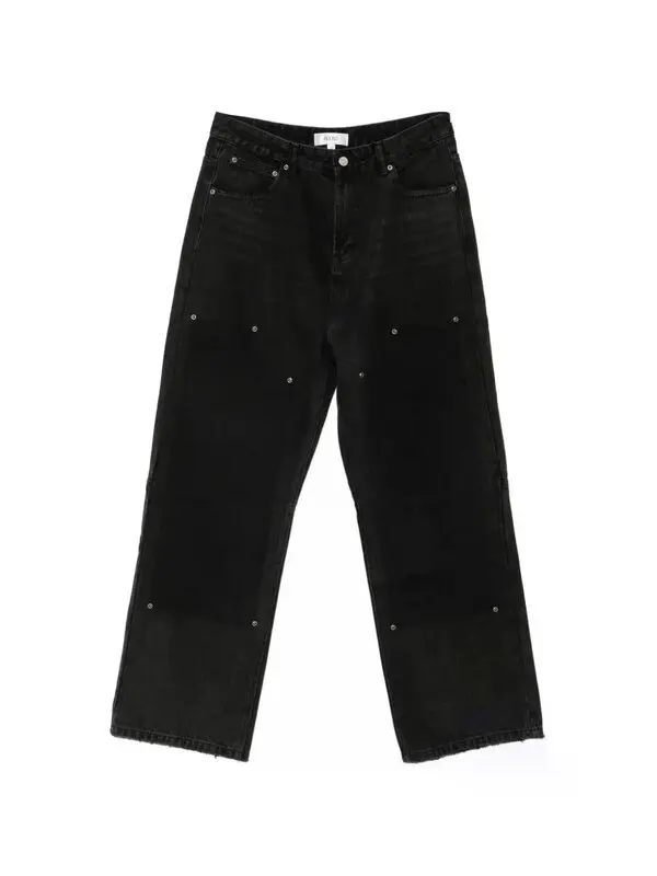 FOUND Rivet Embellished Wide-leg Jeans