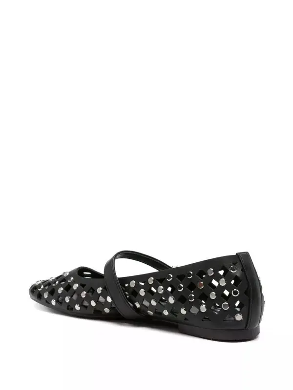 EXÈ Stud-embellished Cut-out Ballet Flats