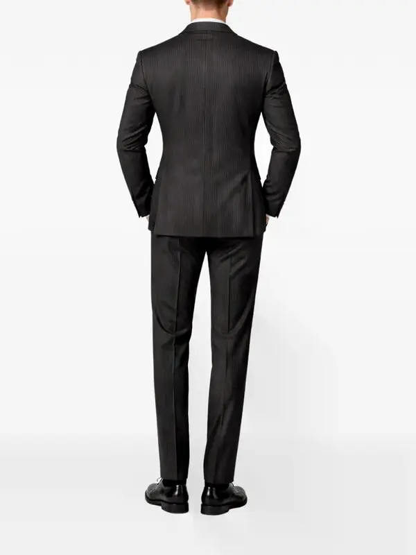 FRANZESE COLLECTION Brad Pitt Pinstriped Double-breasted Suit - Grey