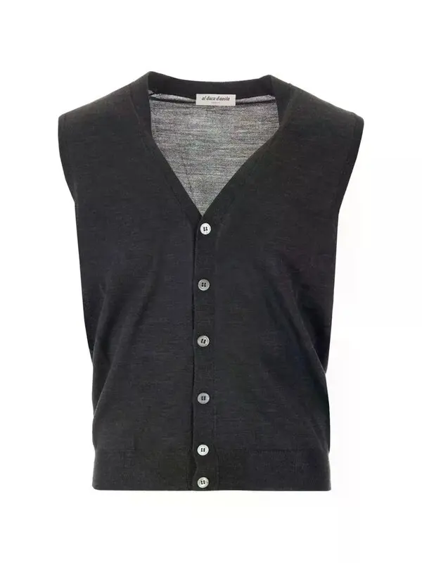 AL DUCA D’AOSTA 1902 Sleeveless V-neck Cardigan - Grey