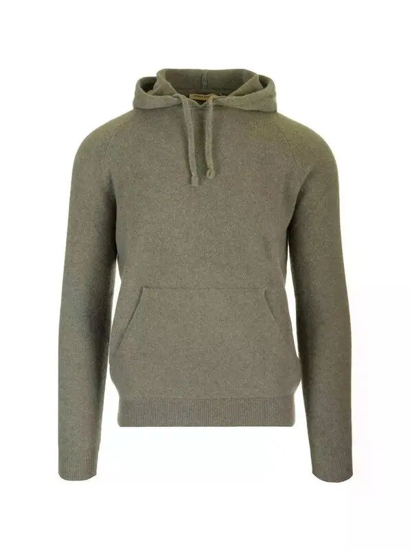 Al Duca D'aosta Wool Drawstring Hoodie - Green