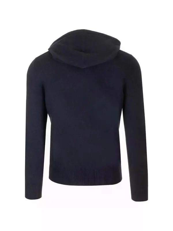 Al Duca D'aosta Cashmere Drawstring Hoodie - Blue