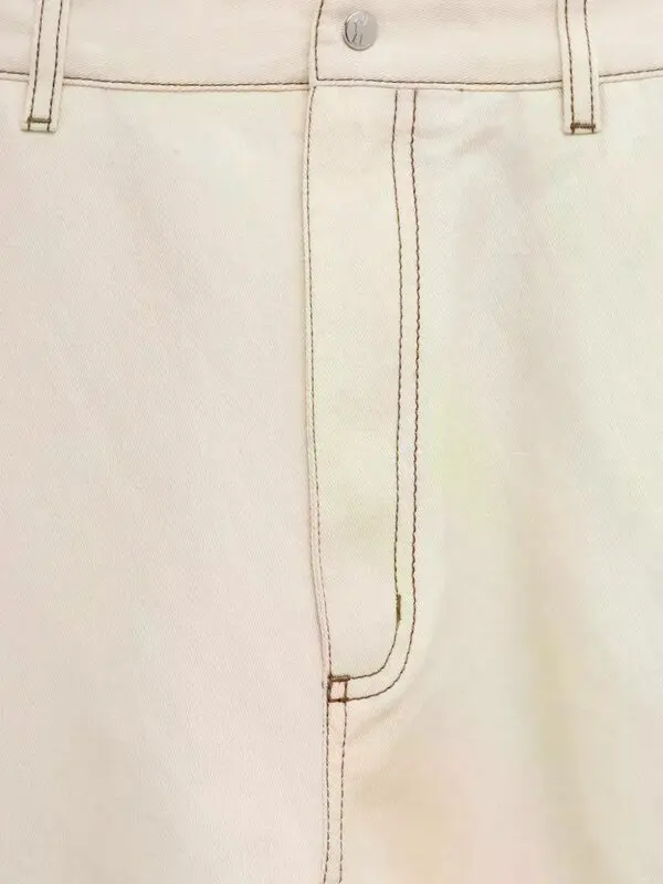 Moncler Gabardine Cargo Shorts With Contrast Stitching