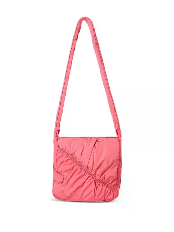 RUSFRCADE Ruched Flap Messenger Bag