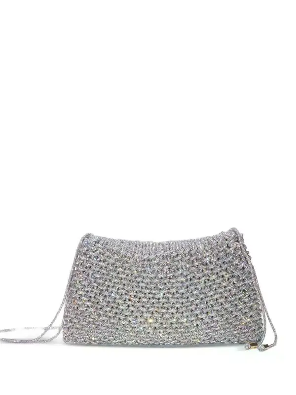 HIBOURAMA Penelope Crystal-embellished Shoulder Bag - Silver