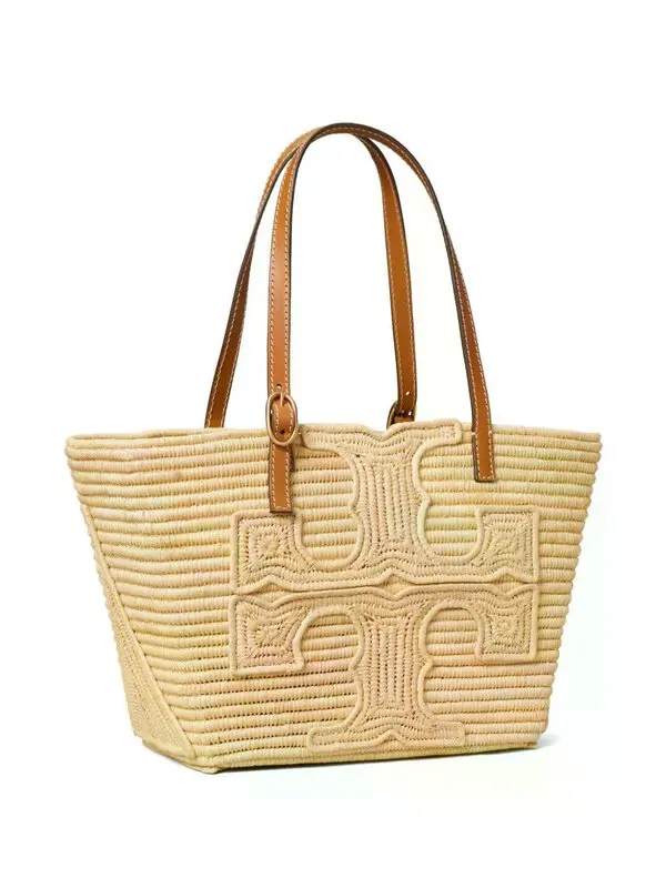 Tory Burch Ella Structured Raffia Tote - Neutrals