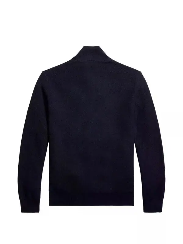Polo Ralph Lauren Quarter-zip Embroidered Sweater - Blue