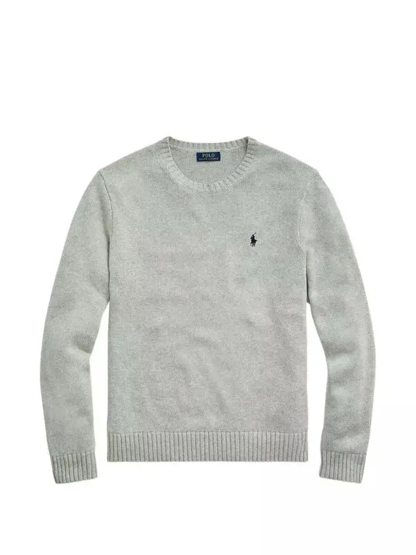 Polo Ralph Lauren Embroidered Crew Neck Sweater - Grey