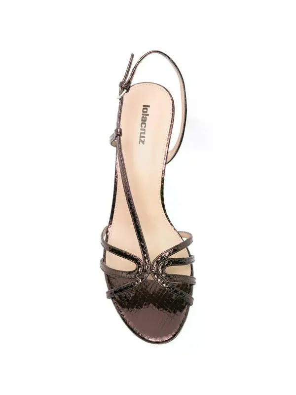 Lola Cruz Open-toe Sandals With Buckle-fastening Slingback Strap
