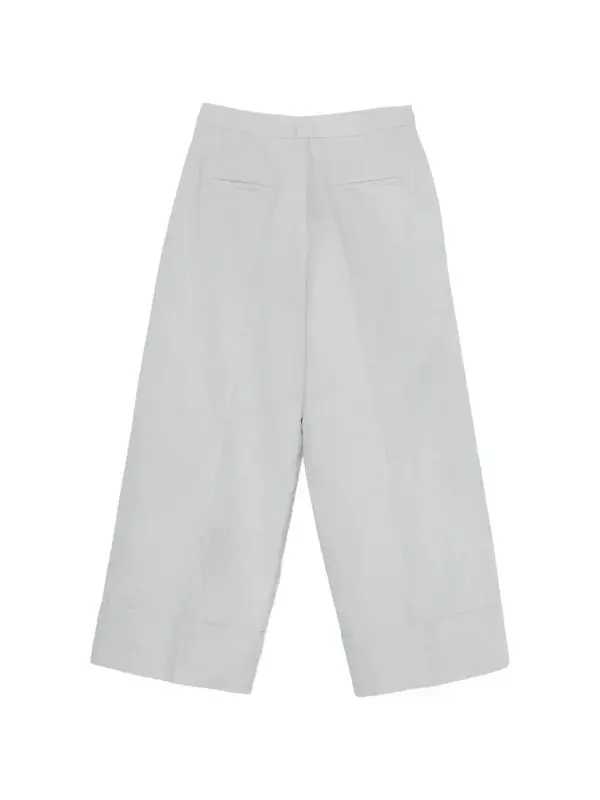 PT TORINO Cropped Trousers With Pressed Creases - Grey