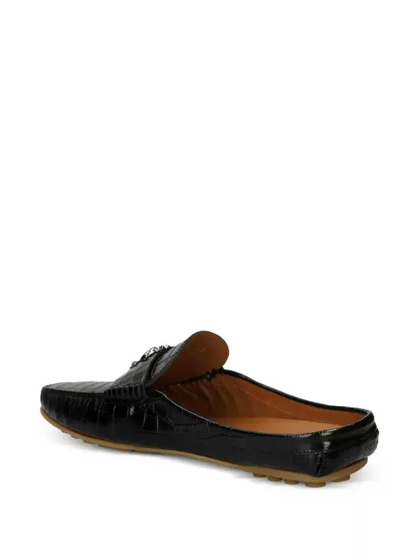 Roberto Cavalli Crocodile-effect Mules
