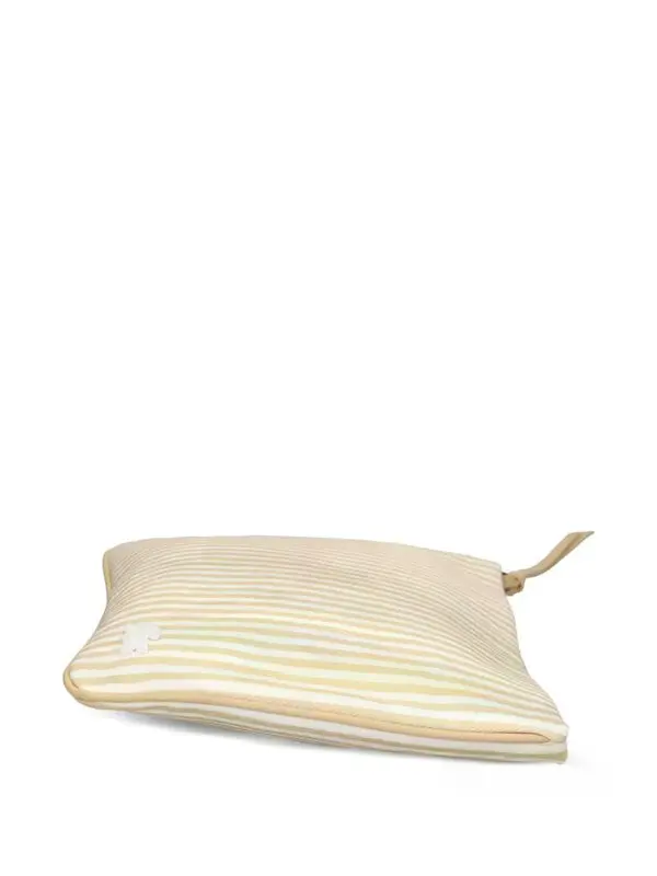 Lacoste Striped Makeup Bag With Wrist Strap