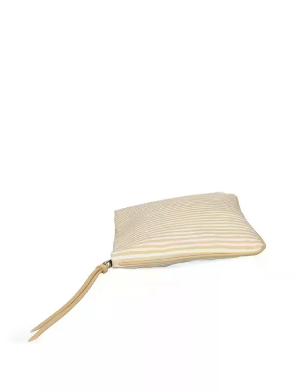 Lacoste Striped Makeup Bag With Wrist Strap