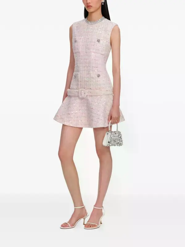 SELF-PORTRAIT Sequin-embellished Tweed Mini Dress