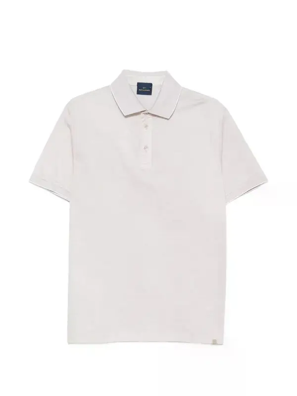 Paul & Shark Contrast-trim Short-sleeve Polo Shirt - Neutrals
