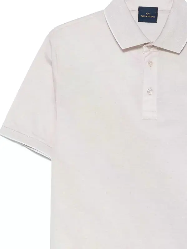 Paul & Shark Contrast-trim Short-sleeve Polo Shirt - Neutrals