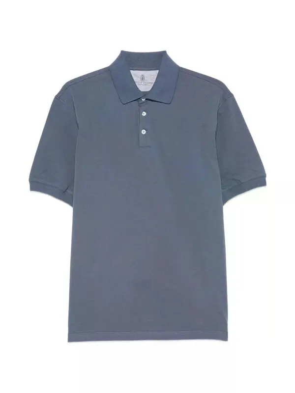 Brunello Cucinelli Short-sleeve Polo Shirt - Blue