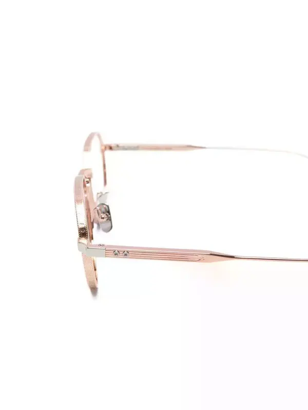 CUTLER & GROSS Pelham Geometric Frame Eyeglasses - Pink