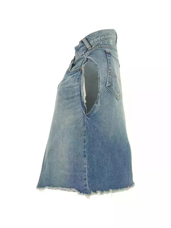 Balenciaga Sleeveless Denim Asymmetrical Top