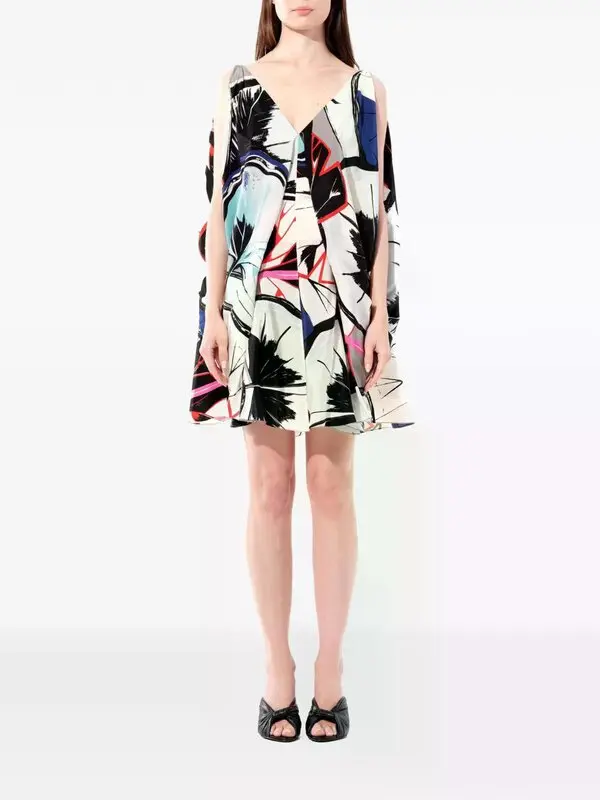 Balenciaga Gingko Print Mini Dress - Multicolour