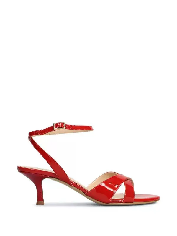 FABIO RUSCONI Patent Crossover-strap Sandals - Red