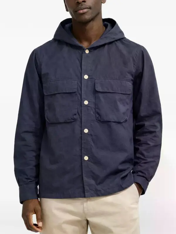 LES HÉRITIERS Button-up Hoodie