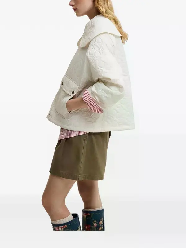Barbour X Farm Rio Quilted Jacket With Floral Embroidery
