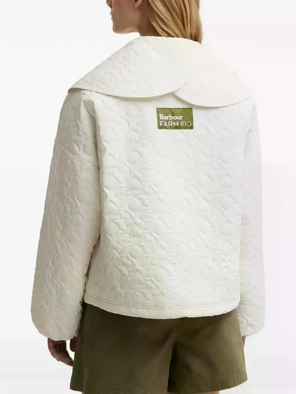 Barbour X Farm Rio Quilted Jacket With Floral Embroidery