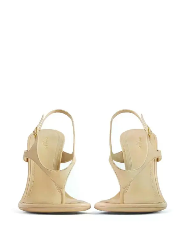 MUGLER Slingback Sandals With Sculptural Heel