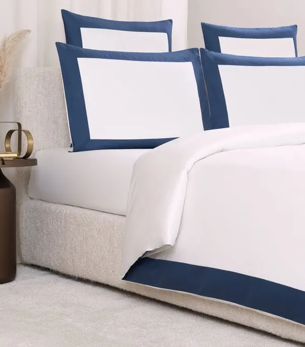 Frette Cotton Bold Duvet Cover - Blue