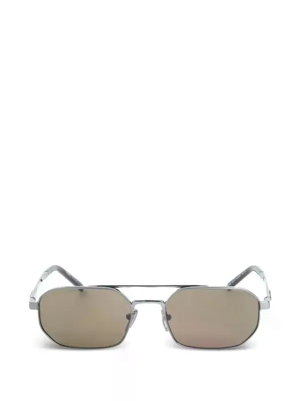 Prada Geometric-frame Sunglasses - Silver