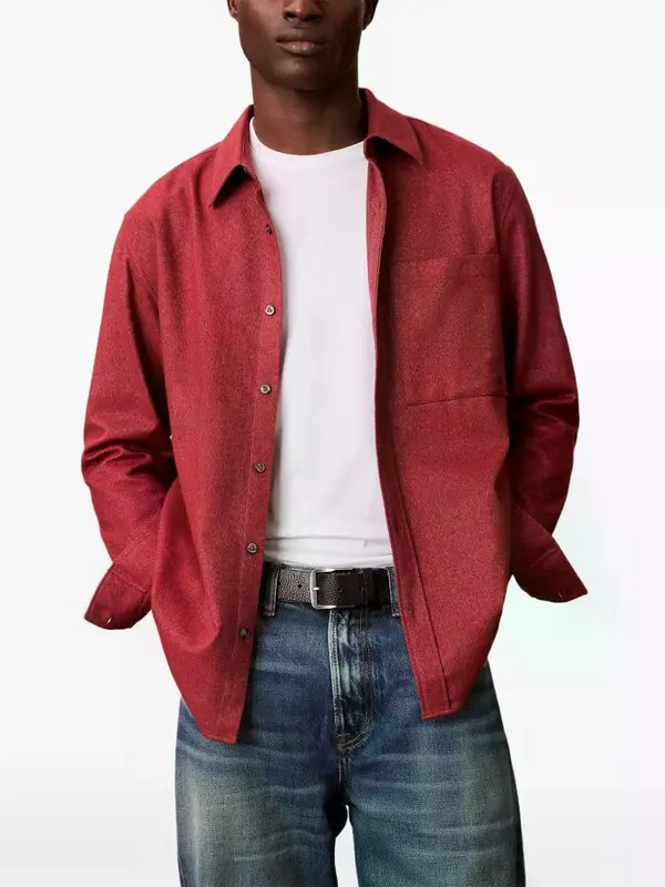 Calvin Klein Logo-embroidered Chest-pocket Shirt