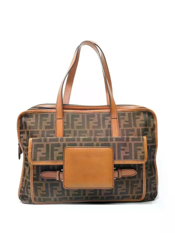 Fendi Zucca Monogram Handbag - Brown