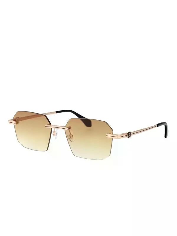 Palm Angels Geometric-frame Rimless Sunglasses