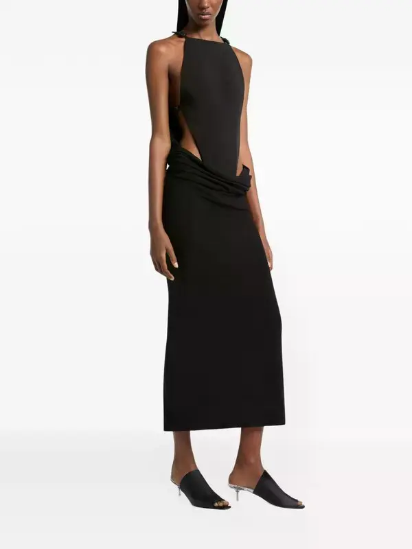 COURREGES Draped Detail Maxi Dress