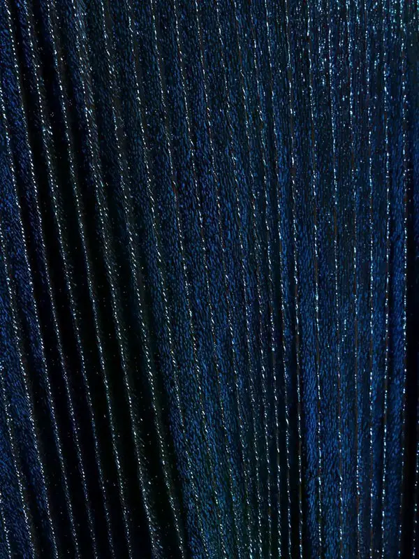 L'IDEE Pleated V-neck Maxi Dress