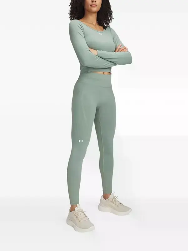 Under Armour Logo-jacquard Ribbed Track Pants - Green
