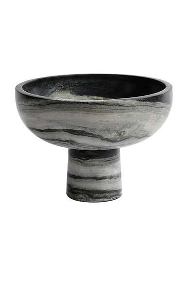 The Favorites Footed Bowl Panda Marble - Black