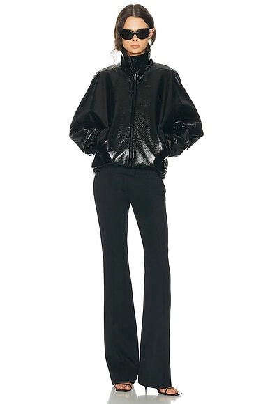 COURREGES Vinyl Zipped Bomber Jacket