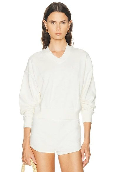 Eterne Cropped V Neck Sweatshirt