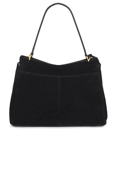 Balenciaga Rodeo Medium Top Handle Bag In Suede - Black