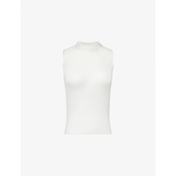 CFCL Sleeveless Embellished Knit Top - White Multi